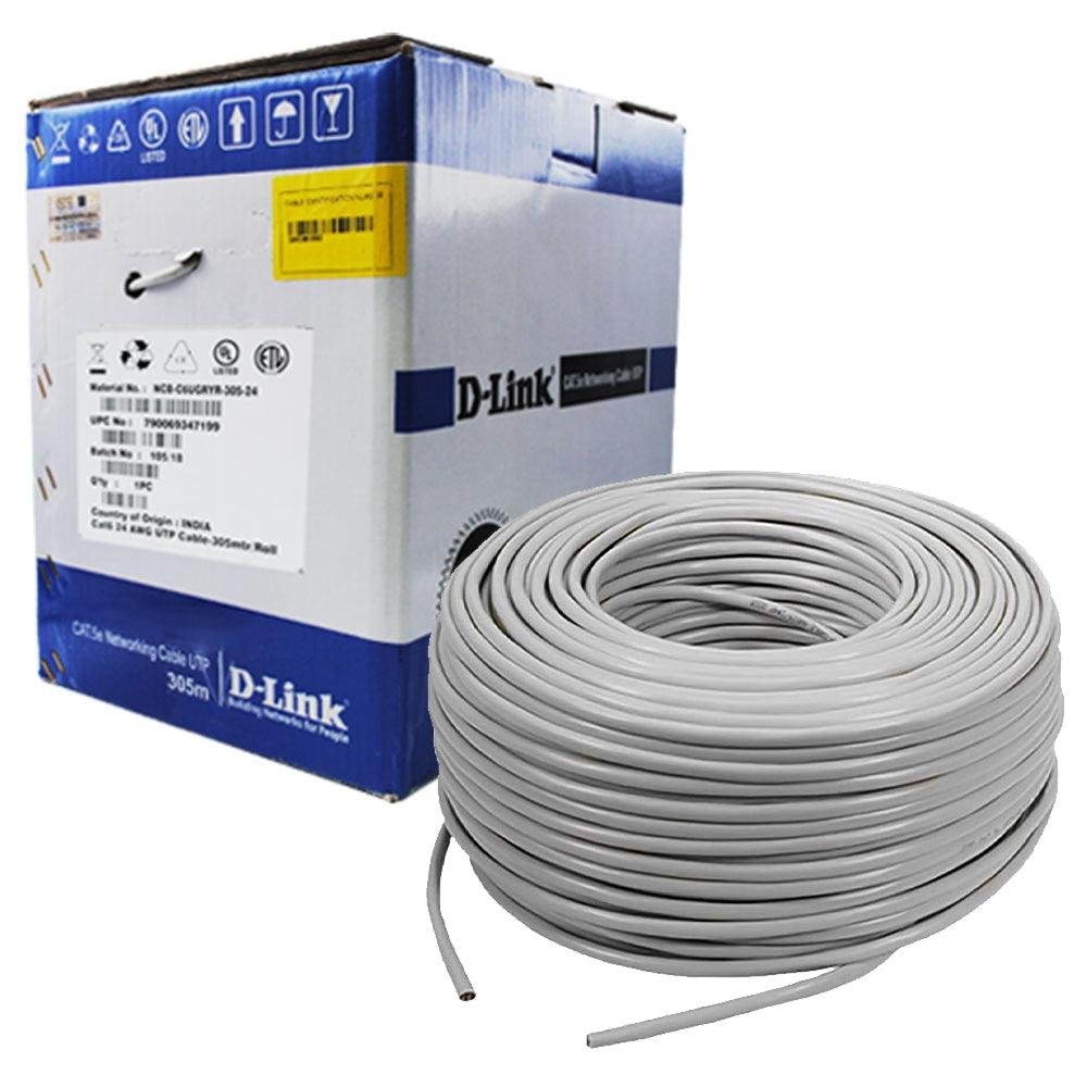 كابل نت ورك دي لينك 305متر 23-D-Link Network 23AWG Cable 305m Cat6 UTP - Gray - سمارت اكس ...