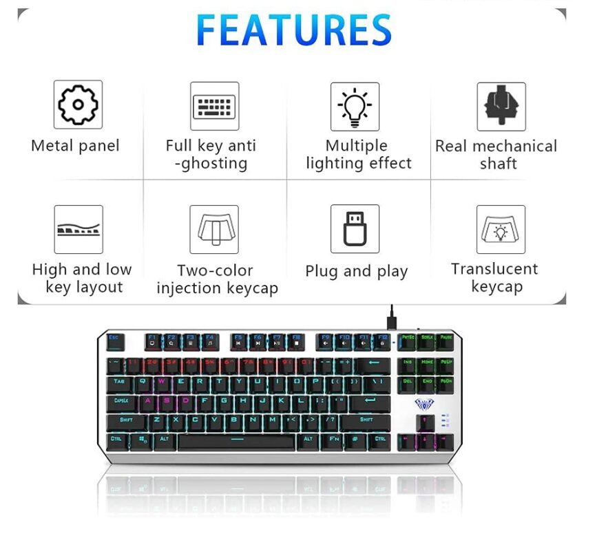 AULA F3087 Mechanical Gaming Keyboard - كيبورد AULA F3087 للالعاب ...